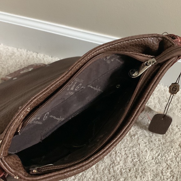P & G Collection | Bags | P G Collection Brown Silver Stud Western ...